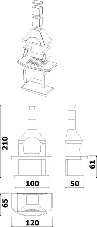 Norman Vesuv zahradní krb