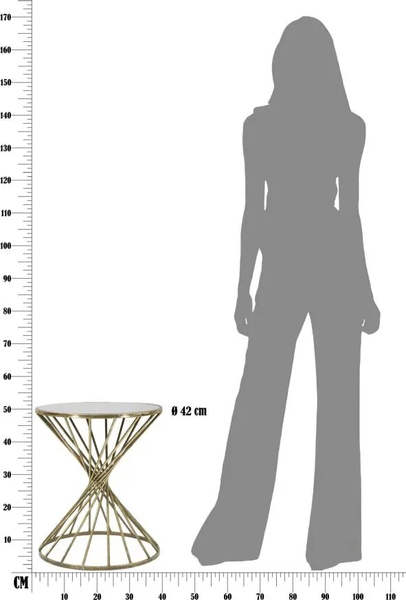 Odkládací stolek Hypnos 50 cm zlatý