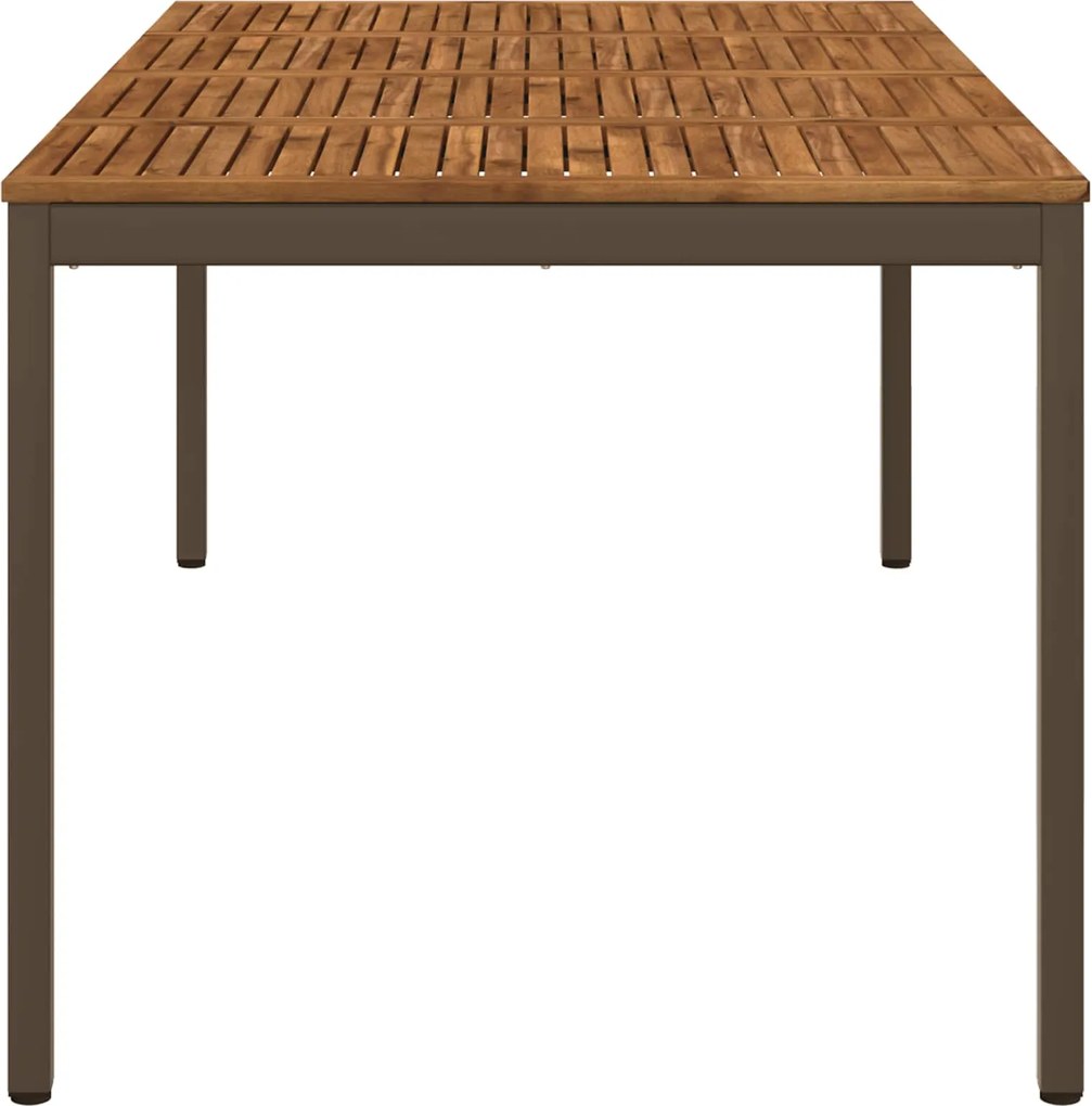 Zahradní jídelní stůl Přirozená a kávová 196 x 100,5 x 75 cm 3394421