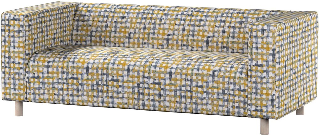 Potah na pohovku IKEA Klippan 2-místná barva modrá látka pletený vzor, vzorované
