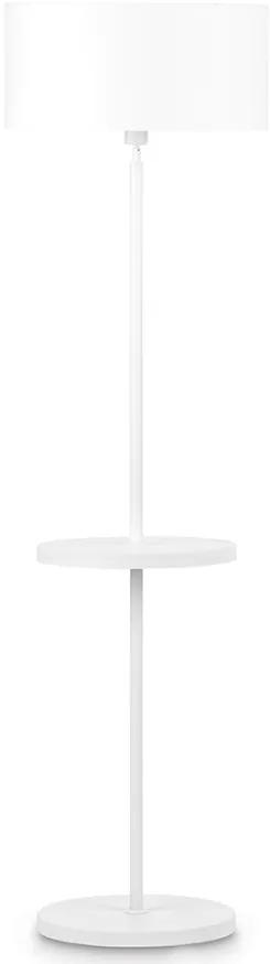 podlahová lampa se stolkem bílá barva stínidla: linen light (LL) - 100% len, velikost: L