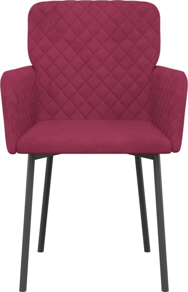 vidaXL Jídelní židle 2 ks samet [344784] Barva: krémová