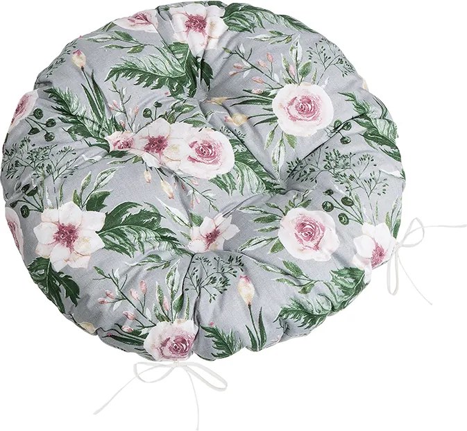 Bellatex Sedák Adéla prošívaný kulatý Růžová,Šedá,Zelená 40 cm, (průměr)