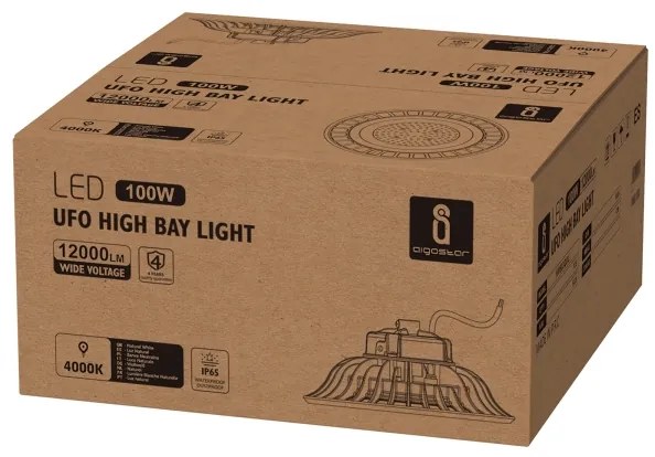 Aigostar - LED Průmyslové svítidlo UFO HIGHBAY LED/100W/230V 4000K IP65