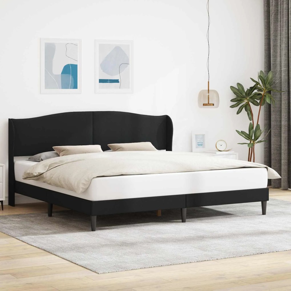 Rám postele s čelo Černá 180 x 200 cm Umělá kůže 3414689