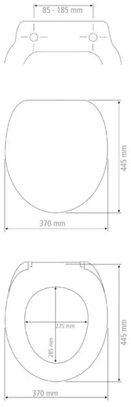 WENKO 23571100-WC sedátko 300/350 KG WC-SITZE 44,5x37 cm pestrobarevná/stříbrná