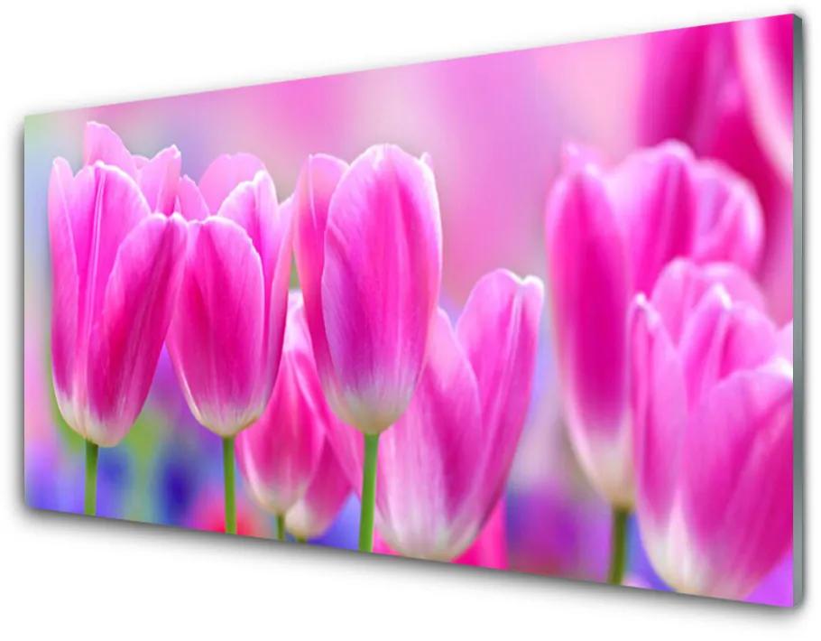 akrylový obraz Tulipány 140x70 cm