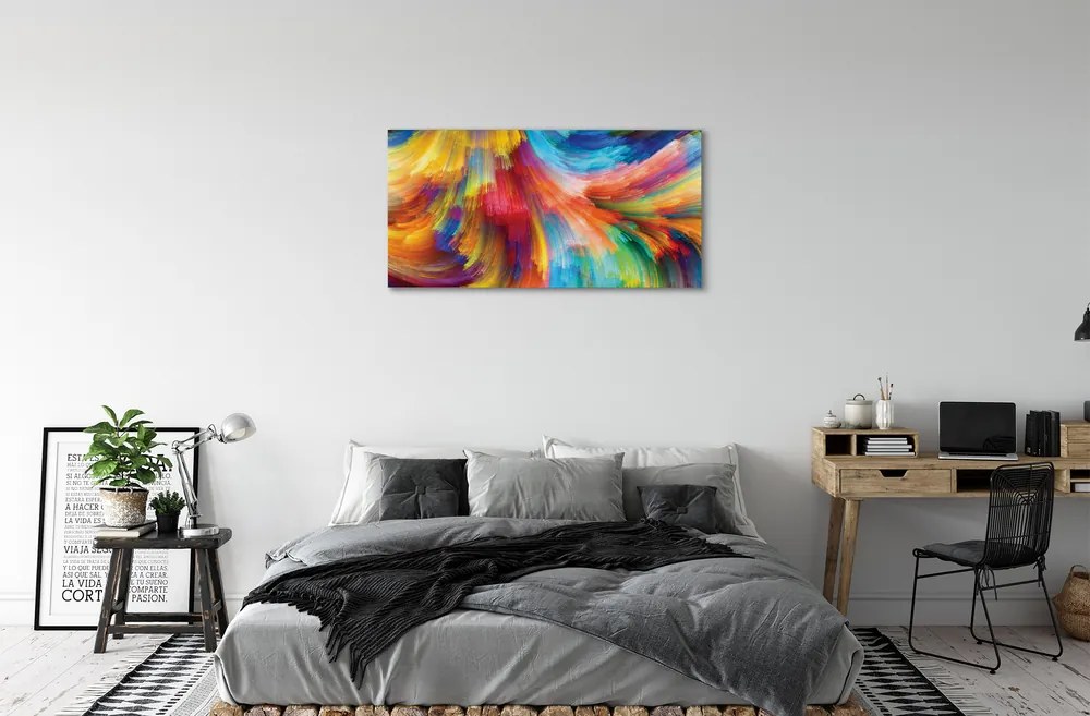 Obrazy na plátně Nepravidelné barevné proužky fraktály 140x70 cm