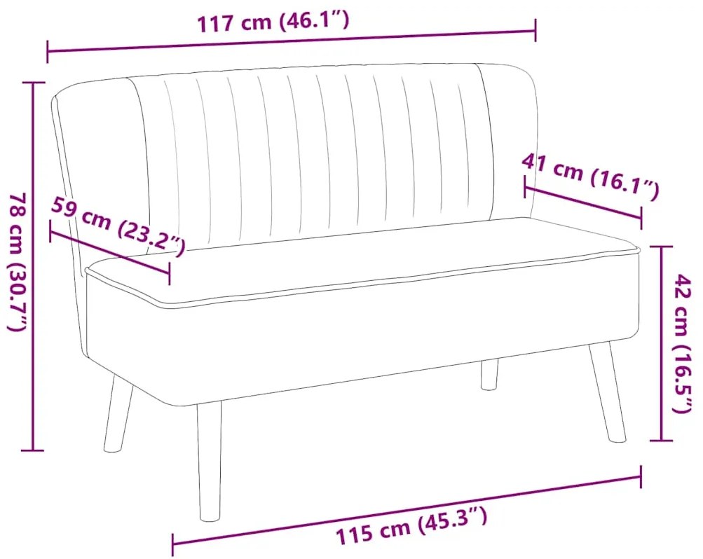 vidaXL Marketos Pohovka textil 117 x 55,5 x 77 cm zelená