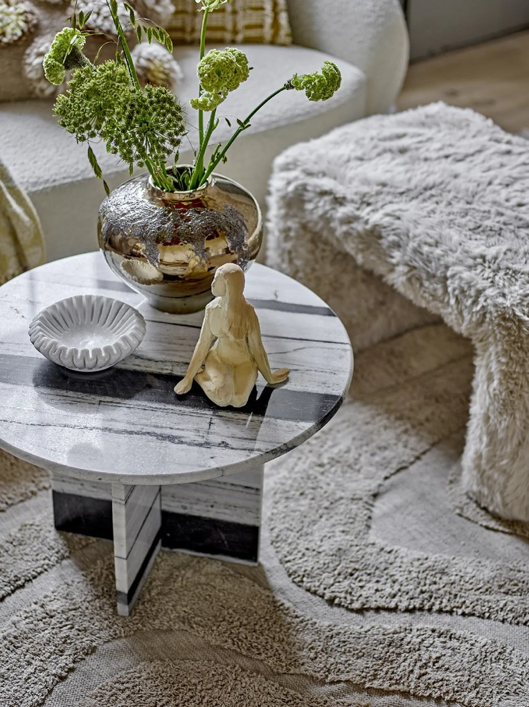 BLOOMINGVILLE Konferenční stolek ROSITO bílý mramor Ø61 cm 82065380