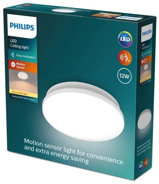 Philips - LED Stropní svítidlo se senzorem ACUNA LED/12W/230V 2700K