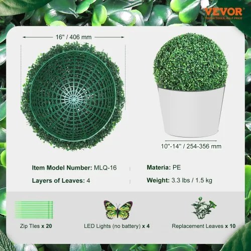 Umělé topiary Zimostráz, 61 cm vysoký (2 kusy)