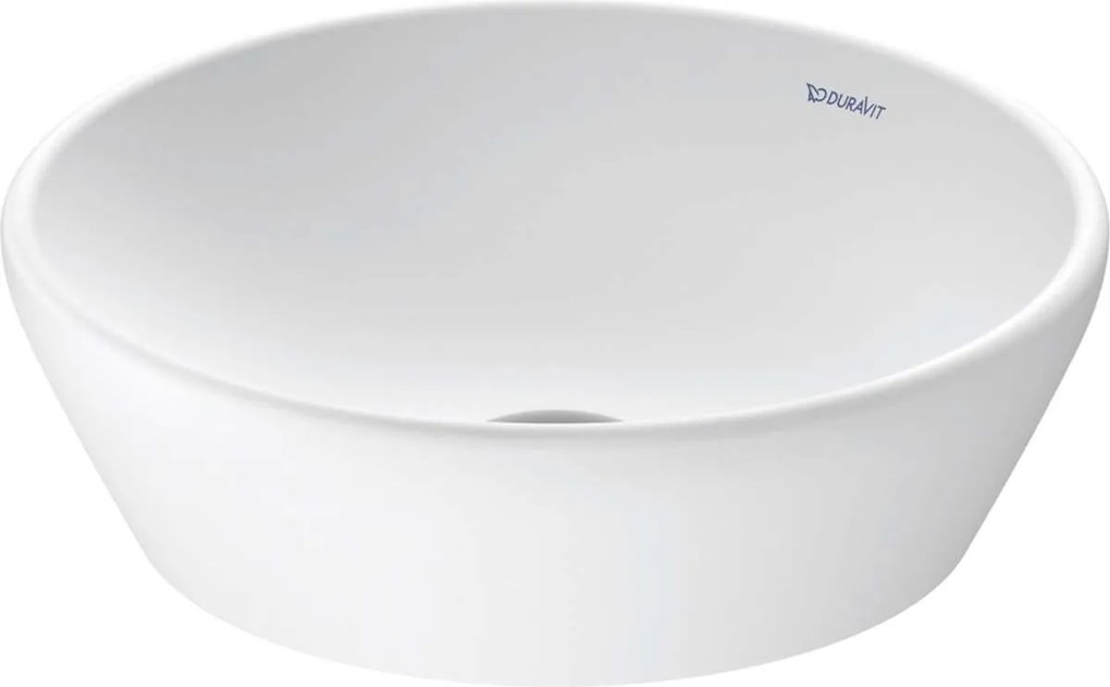Duravit D-Neo - Umyvadlo na desku, průměr 40 cm, bez přepadu, bez otvoru pro baterii, matná bílá 2371403270