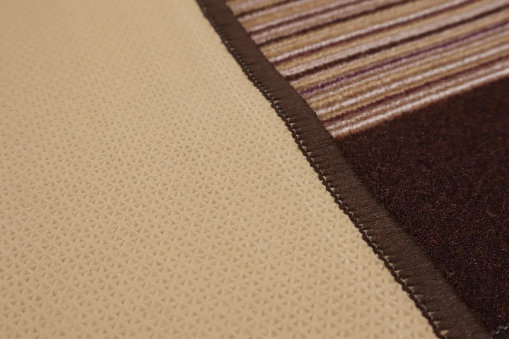 Associated Weavers, Protiskluzový běhoun na míru Carnaby 41, šíře 80 cm, hnědá, chodba / předsíň