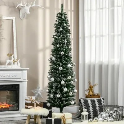 HOMCOM Vánoční stromek 190 cm, vysoce realistický, 570 větviček, nehořlavý, stabilní podstavec, zelená