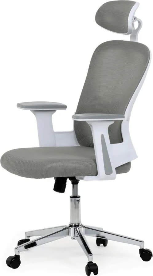 Kancelářská židle KA-K2031 GREY, houpací mechanismus, šedá (64 x 61) cm