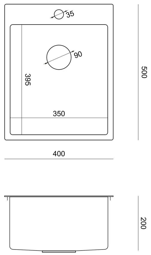 Kuchyňský nerezový dřez REA RUSSEL 90 měděný