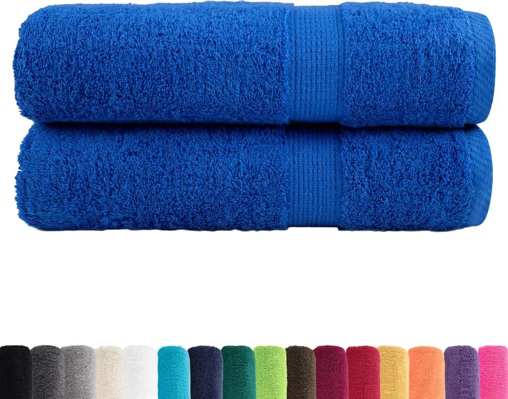 Prémiové ručníky SOLUND 2 ks modré 50x100 cm 600 g/m² 137185