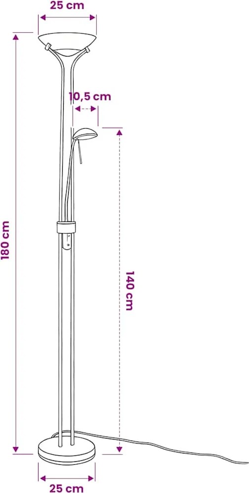 Stmívatelná stojací lampa LED 23 W 242731