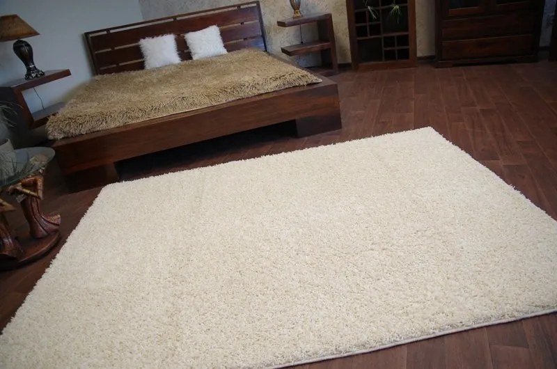 Kusový koberec SHAGGY Izebelie 5cm krémový