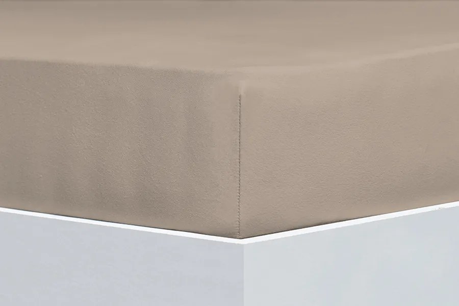 Prostěradlo Organic Cotton Jersey Taupe 90-100x200 cm