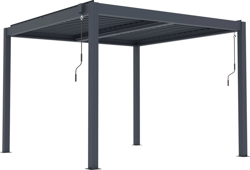 Bioklimatická pergola G21 Austin Premium 3x3 m, antracitová hliníková