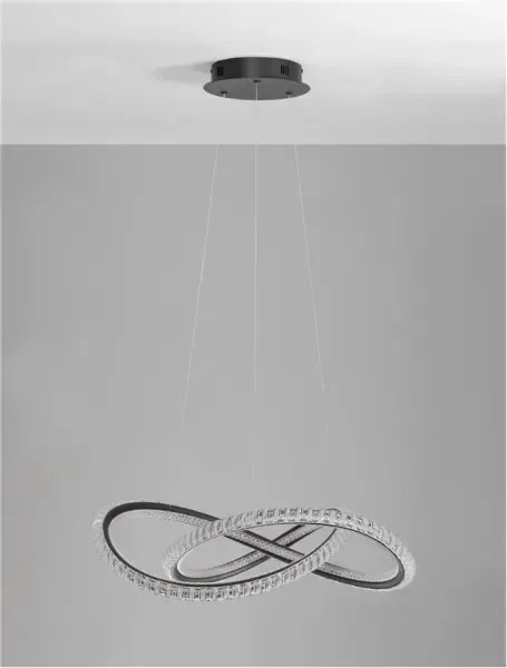LED lustr Ginevra 57 černé