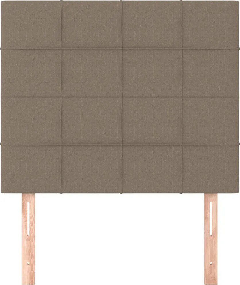 Čelo postele béžové 80x5x118/128 cm látkové 3116310