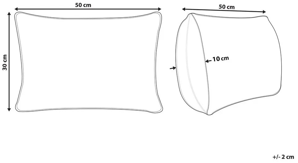 Jutový dekorativní polštář 30 x 50 cm vícebarevný MAGURI Beliani