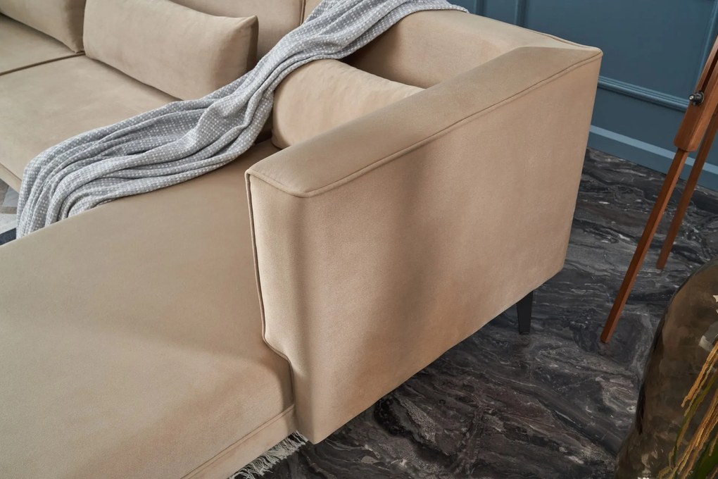 Hanah Home rohová pohovka ARDOSA béžová pravá 825BLC1562