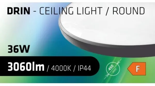 LED Koupelnové stropní svítidlo CIRCLE LED/36W/230V 4000K pr. 45 cm IP44 černá