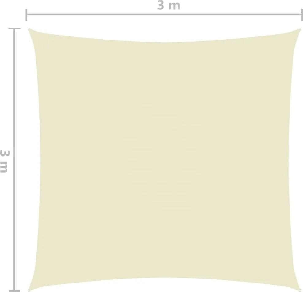 vidaXL Stínící plachta oxfordská látka čtvercová 3 x 3 m [135192] Barva: krémová