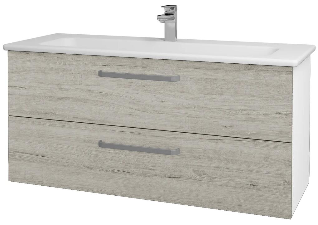 Dřevojas Koupelnová skříň GIO SZZ2 120 Varianta: N01 Bílá lesk / Úchytka T01 / N07 Stone