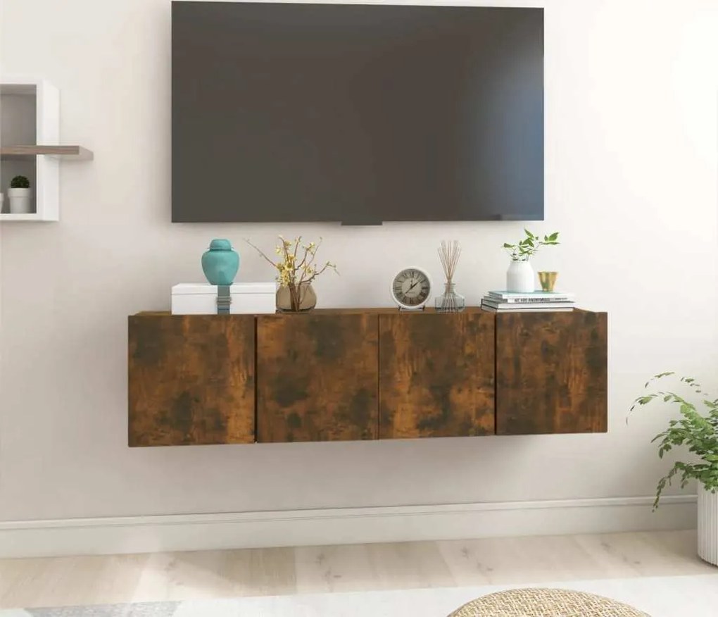 vidaXL Závěsné TV skříňky 2 ks 60 x 30 x 30 cm [804509] Barva: Bílá