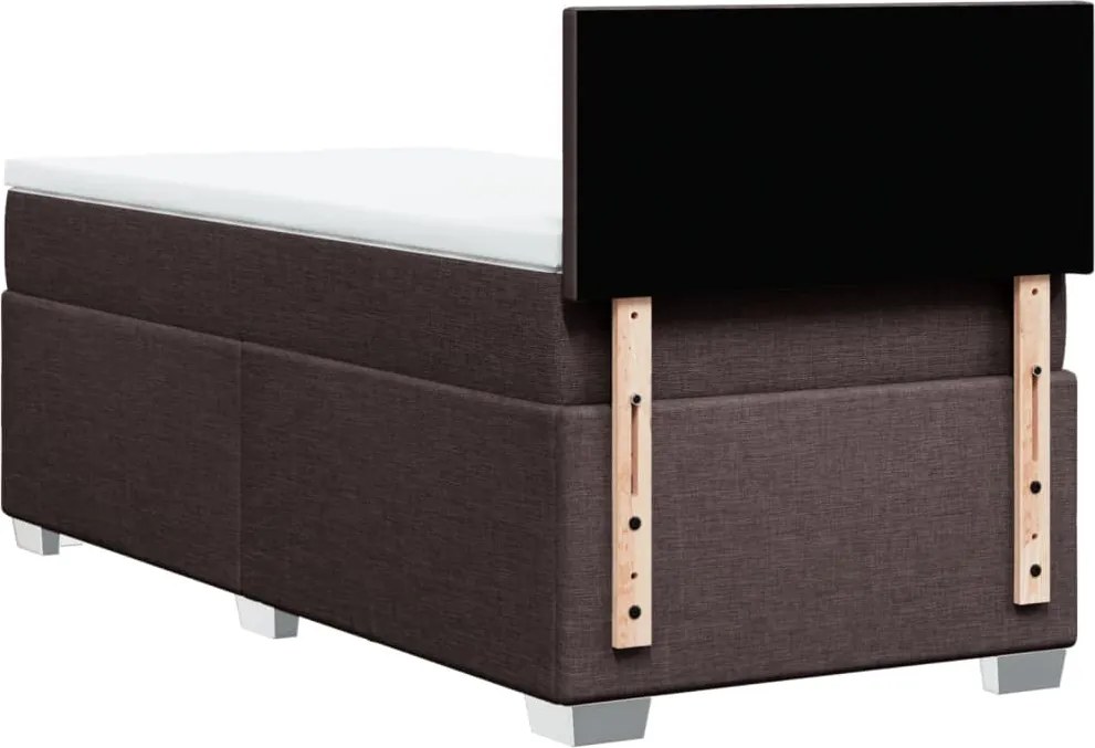 Box spring postel s matrací tmavě hnědá 90x190 cm textil 3285739