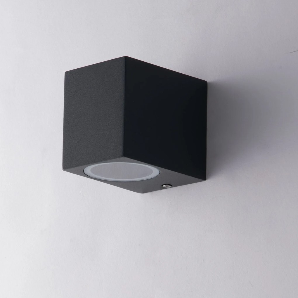 FAN I-QUBO-AP1 ANT Venkovní nástěnné svítidlo Qubo antracitové, 1xGU10, IP54, 9,3 x 8 x 6,7 cm - FANEUROPE