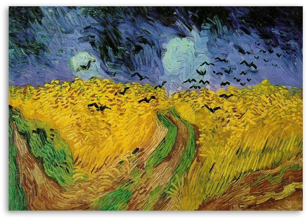 Gario Obraz na plátně Pšeničné pole s havrany - Vincent van Gogh reprodukce Rozměry: 60 x 40 cm