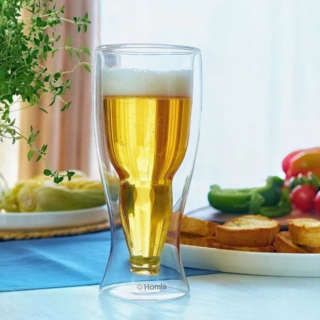 Sklenice ALCOLE BEER na pivo s dvojitým dnem 888972 500 ml