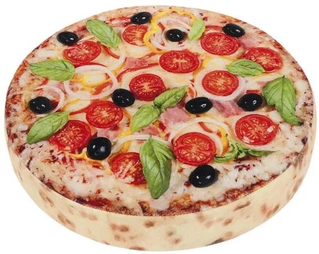 Sedací polštář bellatex s.r.o. sedák oreste kulatý 38 x 6cm 38/120 pizza