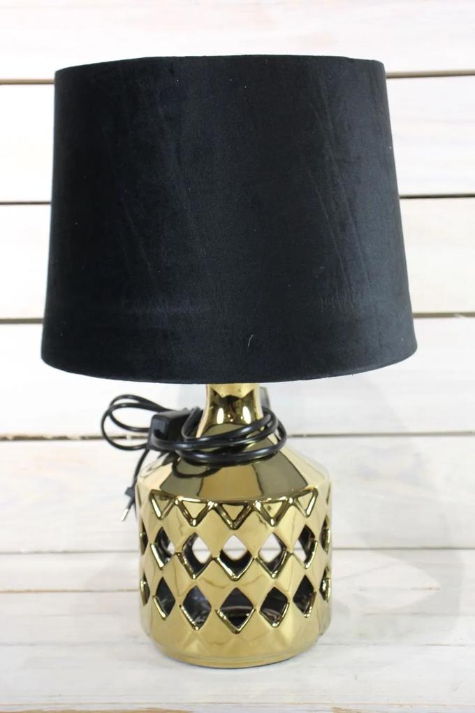 Lampa - zlato-černá (v. 39 cm)  moderní stylu