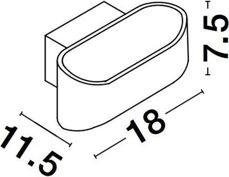 NV 9257871 Venkovní nástěnné svítidlo MILE bílý hliník a sklo LED 9W 3000K 100-240V 155st. IP54 světlo nahoru a dolů - NOVA LUCE