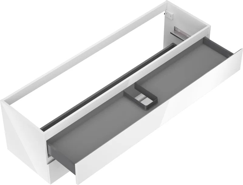 Mexen Orio, koupelnová skříňka 160 cm, 2 zásuvky, bílá lesklá, 91A10-16047-2-BFF00