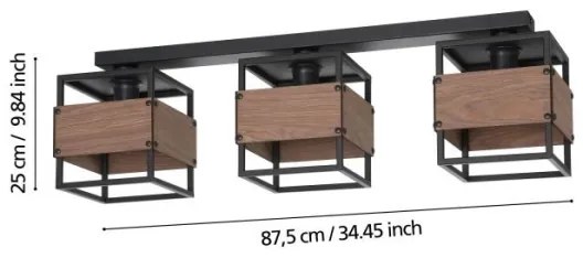 Eglo 43804 - Stropní svítidlo EVESHAM 3xE27/40W/230V