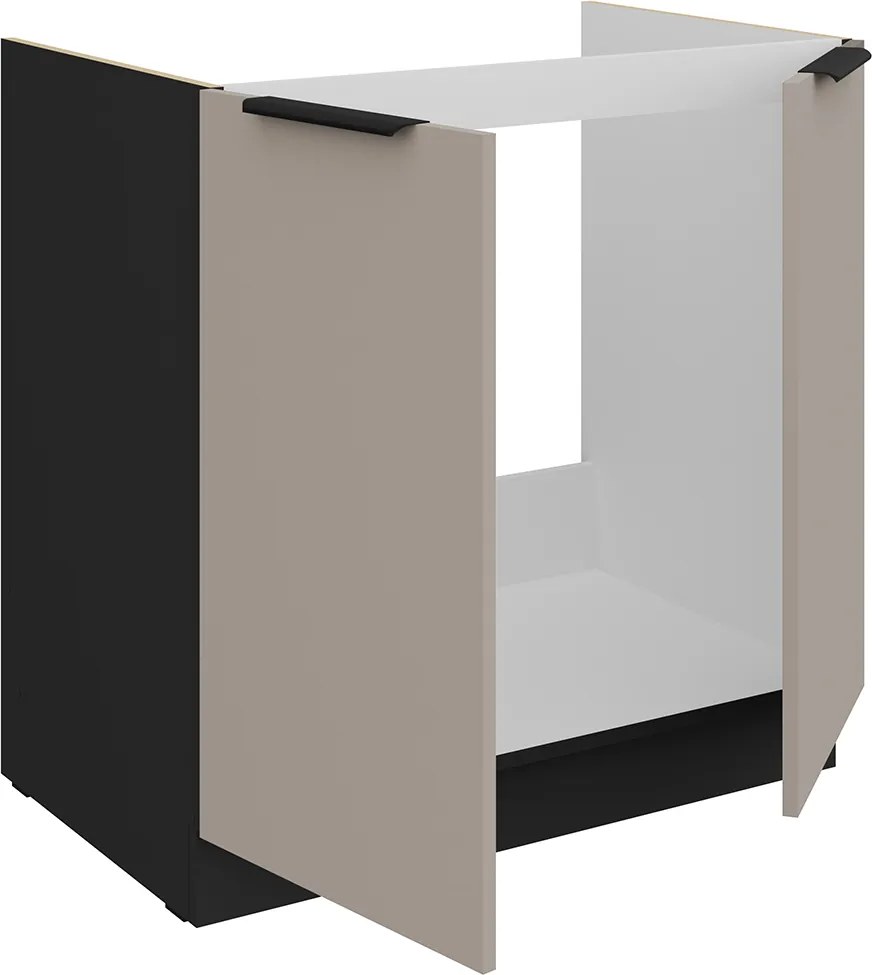 ARIA cb | dolní skříňka 80 ZL 2F dřezová | 80 cm | ANTI FINGERPRINT povrch | černá/béžová