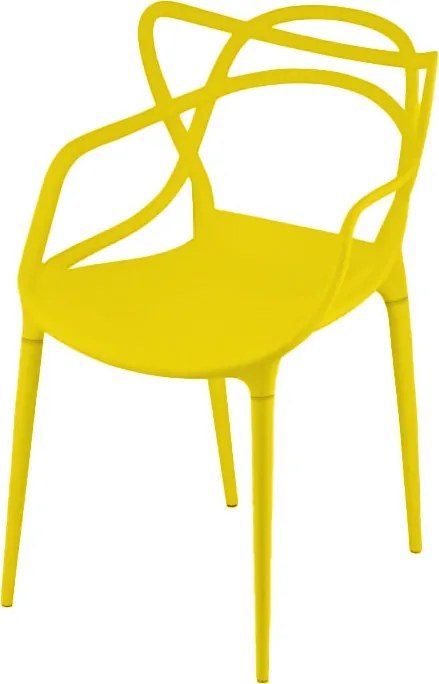 Zahradní set KATO SIRVON - 2 židle a kulatý stolek, černá/žlutá