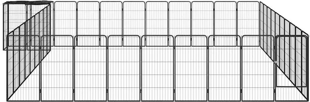 42panelová ohrádka pro psy černá 50 x 100 cm práškovaná ocel 3115956