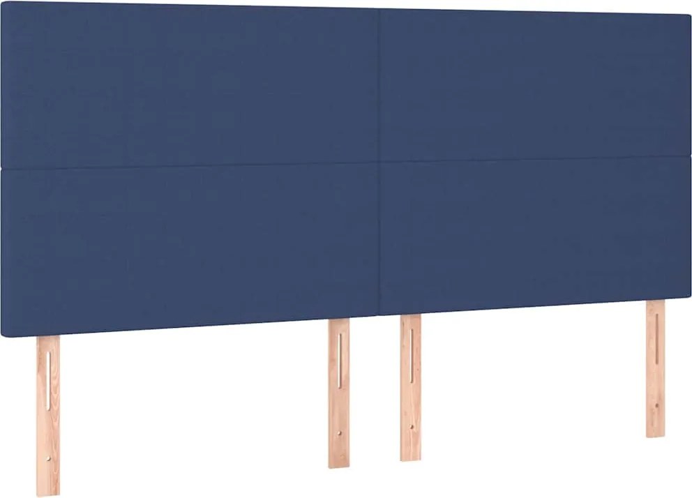 Box spring postel s matrací a LED modrá 180x200 cm textil 3134739