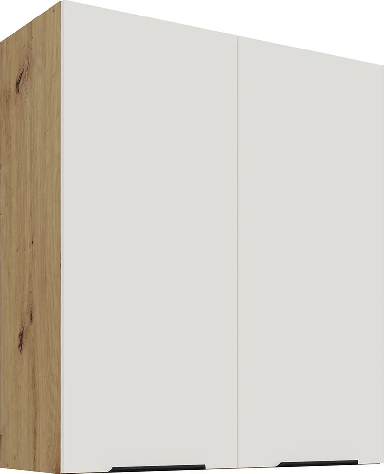 ARIA az | horní skříňka 80 G-90 2F policová | 80 cm | VYSOKÁ | ANTI FINGERPRINT povrch | artisan/bílá