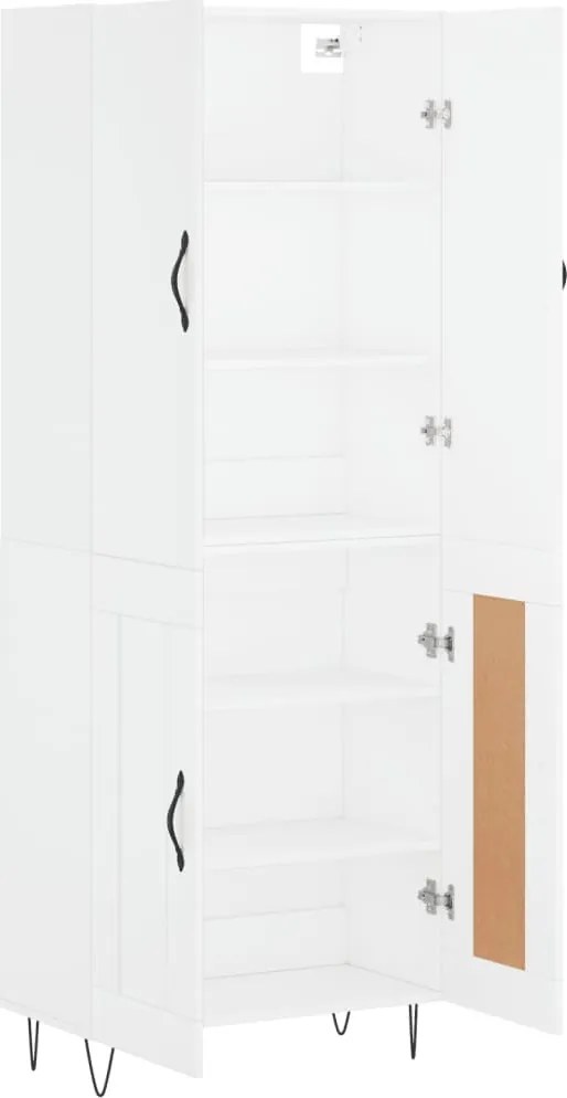 vidaXL Skříň highboard 69,5 x 34 x 180 cm kompozitní dřevo [3198079] Barva: Černá