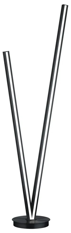 Černá LED stojací lampa s hlasovým ovládáním/s ovládáním pomocí mobilní aplikace s kovovým stínidlem (výška 172,5 cm) Cicanto – CINQUE